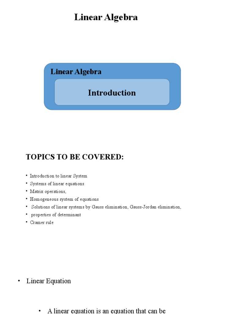 Linear Algebra: Systems & Solutions Guide | PDF | Computers