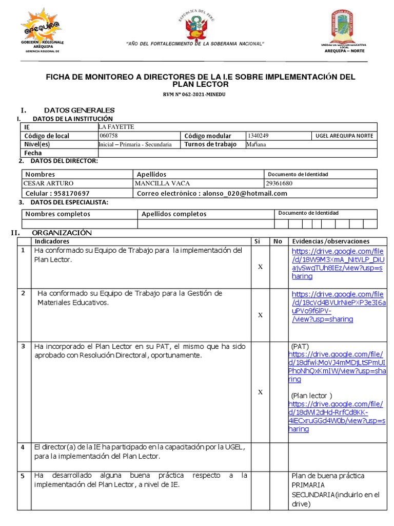 Oficio 018-2022 Plan Lector 2022 - Compressed | PDF | Salón de clases | Aprendizaje