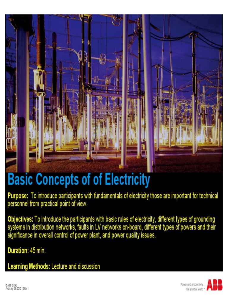 06 - Basic Concepts of Electricity | PDF | Ac Power | Capacitor