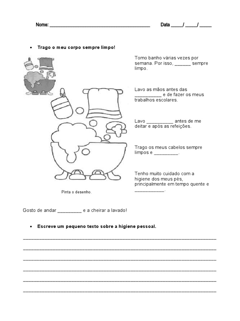 2º Ano Higiene Pessoal Pdf