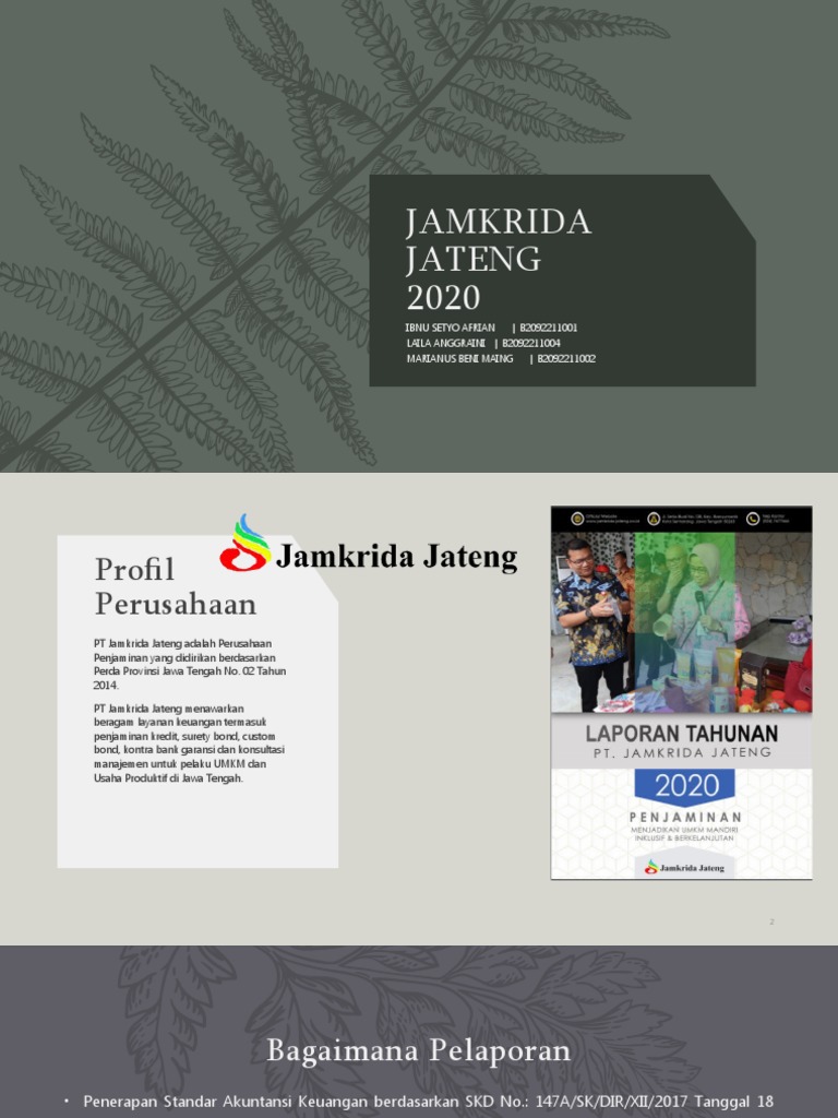 Tugas - Jamkrida Jateng (Autosaved) | PDF