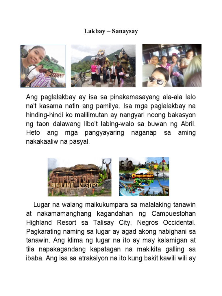 Lakbay Sanaysay | PDF