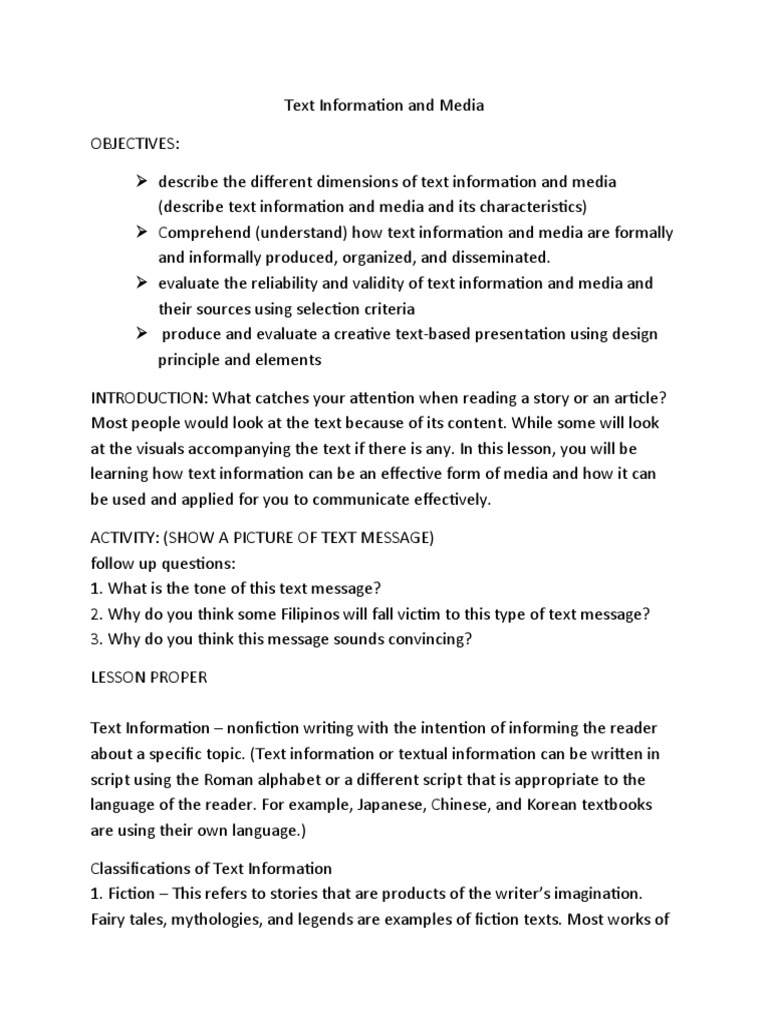 Understanding Text Information and Media | PDF | Typefaces | Serif