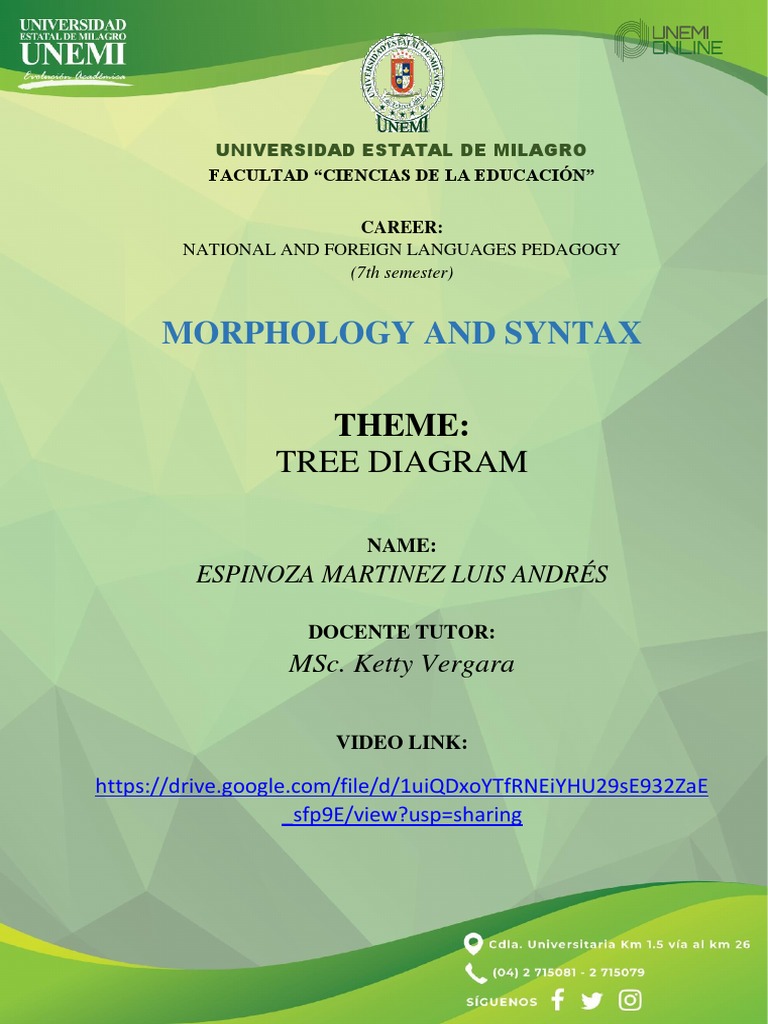 Morphology Tree Diagram (Video) | PDF | Syntax | Learning