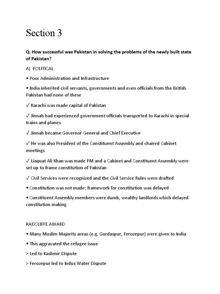 Section 3 | PDF | Muhammad Ali Jinnah | Pakistan