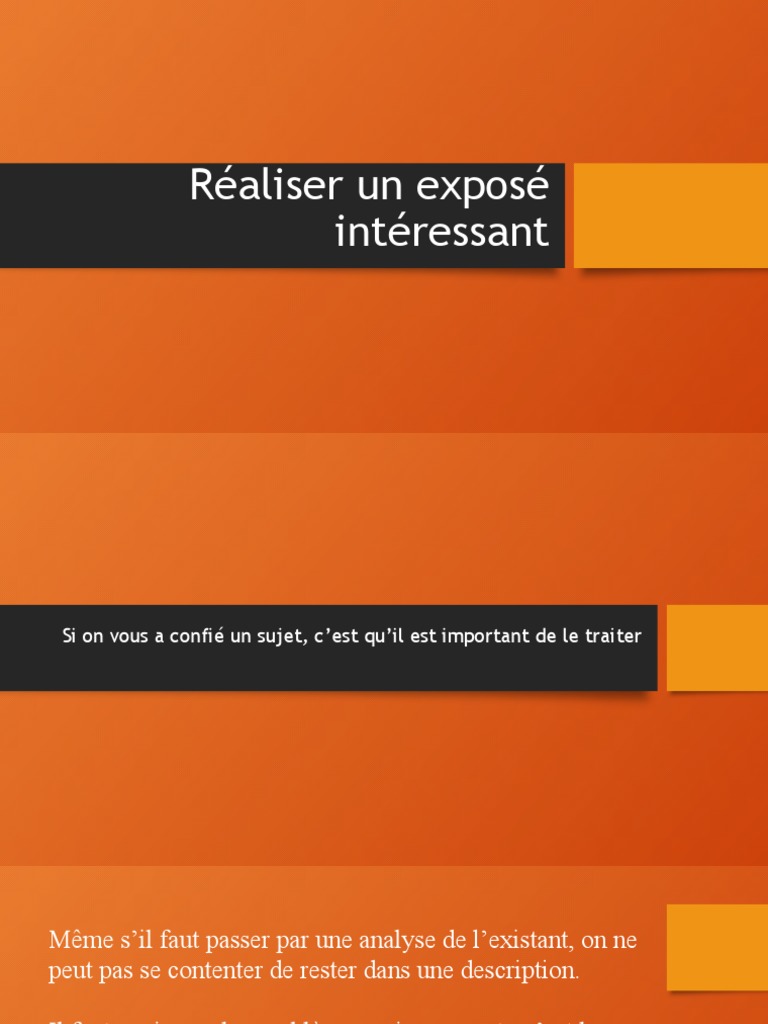 Guide pour un exposé réussi | PDF
