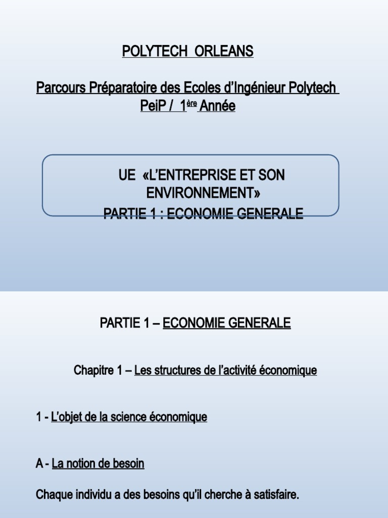 Économie générale : besoins et ressources | PDF | Offre et demande | Prix