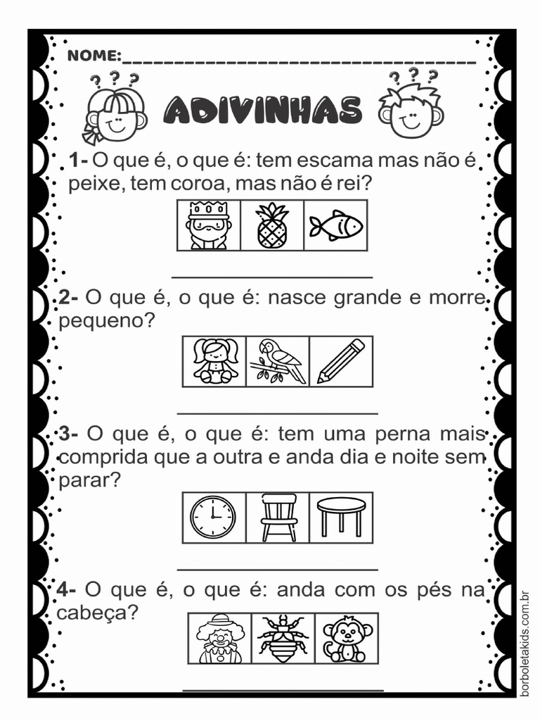 Adivinhas 1º Ciclo | PDF