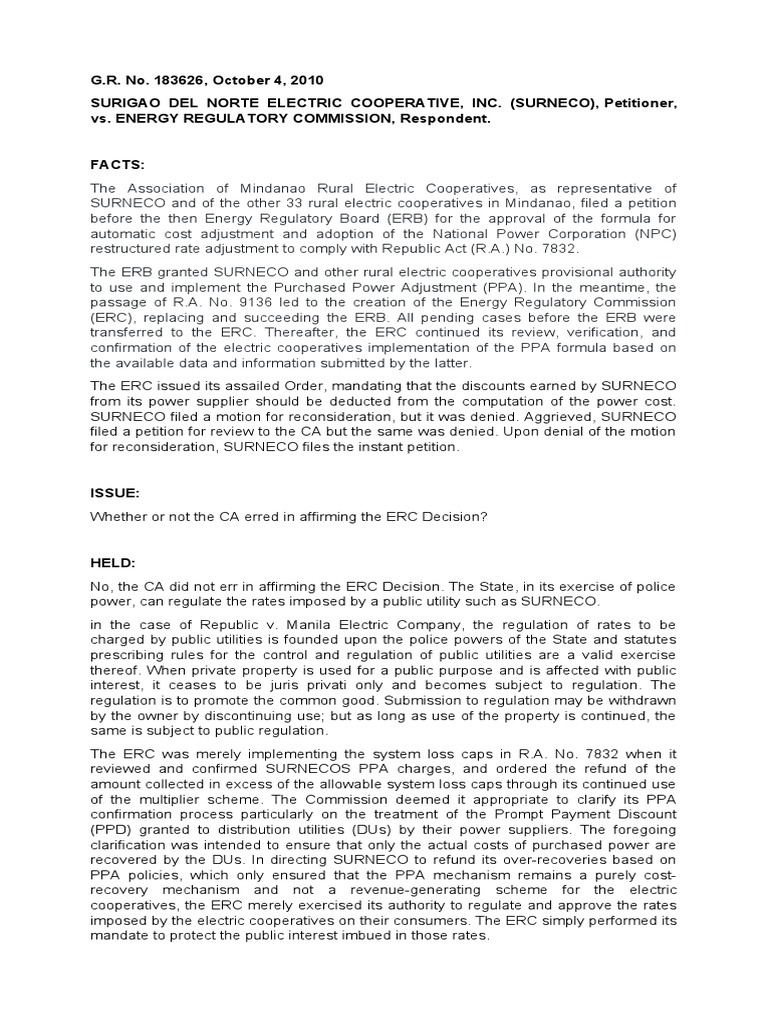 661 SURNECO V ERC | PDF | Public Utility | Justice