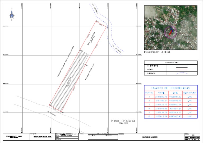Topografia Lote Constructora Sinatel | PDF