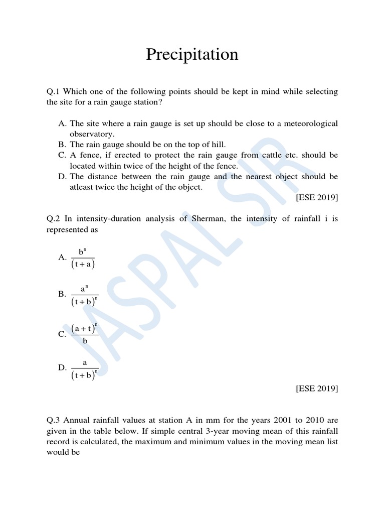 PRECIPITATION | PDF | Precipitation | Drainage Basin