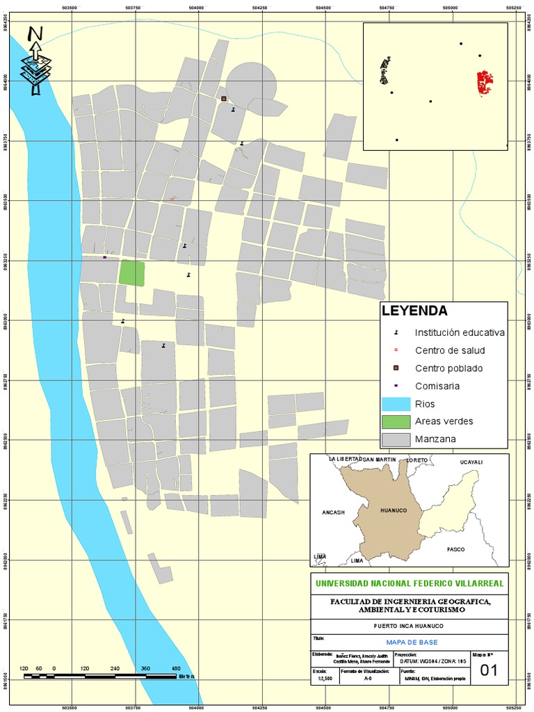 Mapa - Base - Puerto Inca Huanuco | PDF