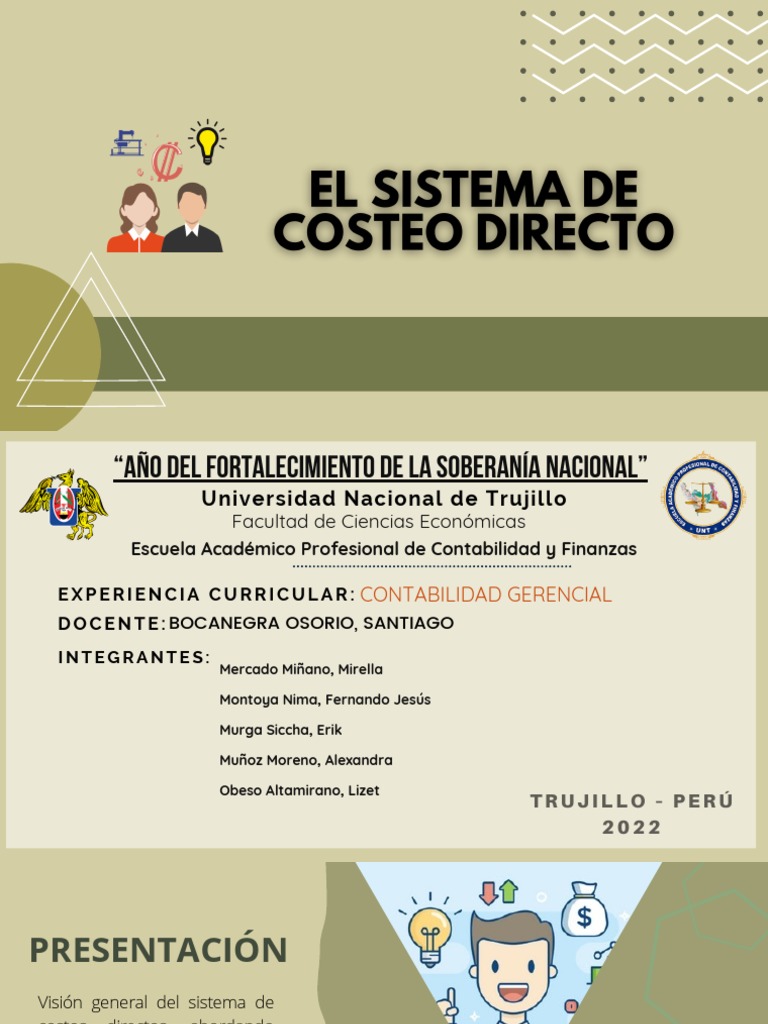 Sistema de Costeo Directo | PDF | Costo | Contabilidad