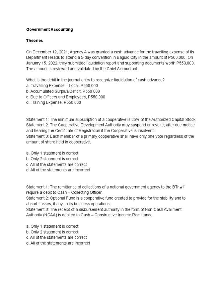 Government Accounting Process Overview | PDF | Taxes | Debits And Credits
