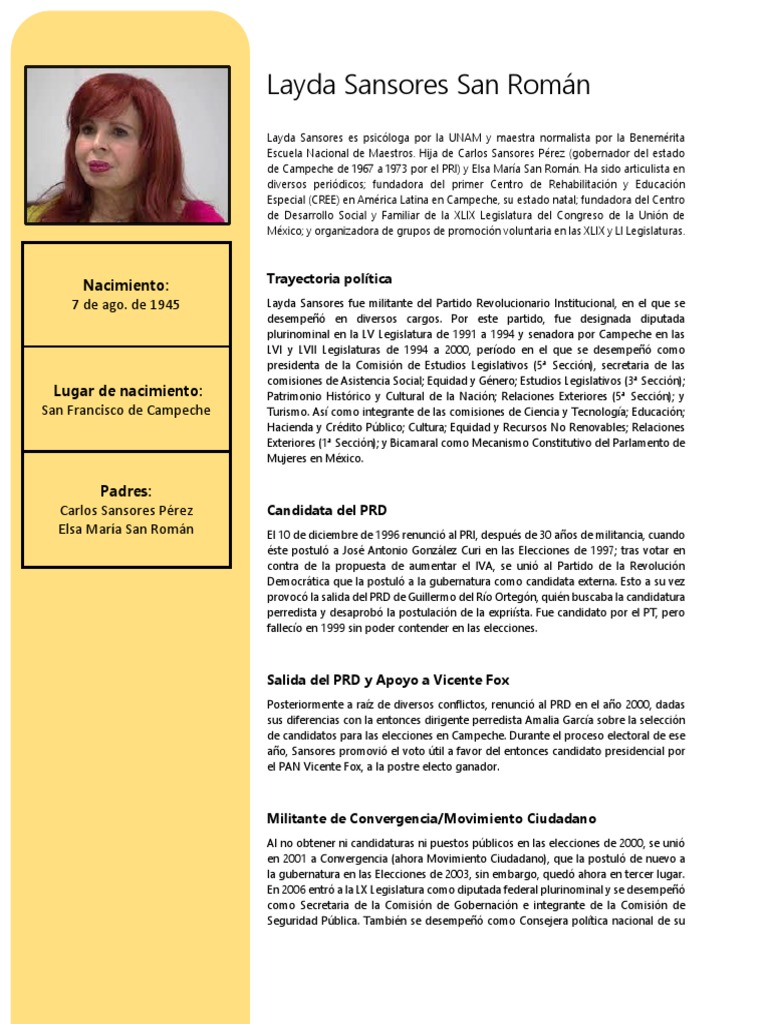 FichaTecnica - Layda Sansores | PDF | Elecciones | México