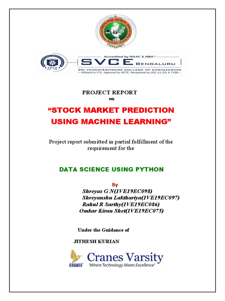 Stock Market Price Prediction | PDF | Machine Learning | Regression ...