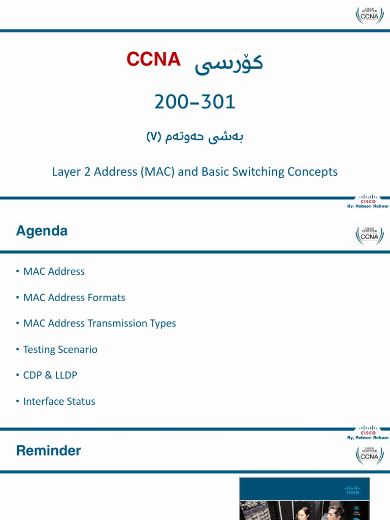 7.layer 2 Address (MAC) and Basic Switching Concepts | PDF
