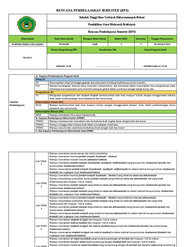 Rps-Pb. Arab - Pgmi-2 | PDF