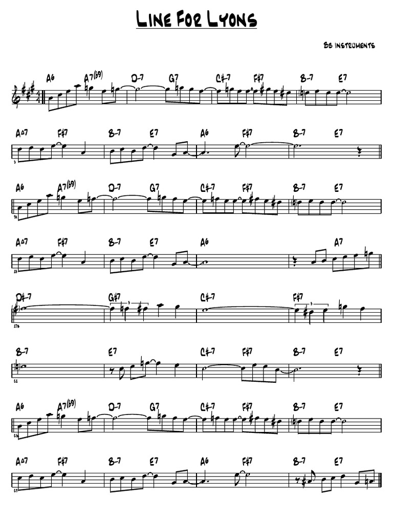 Line For Lyons - BB Instruments | PDF