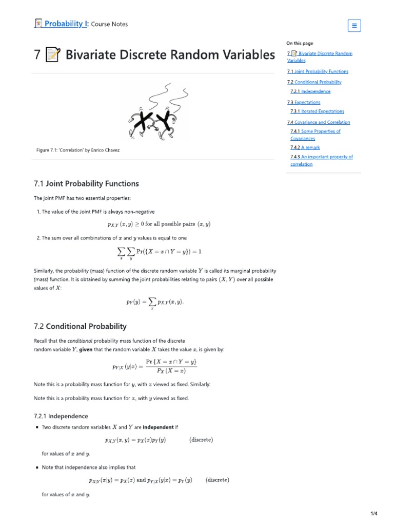Bivariate Notes 1 | PDF