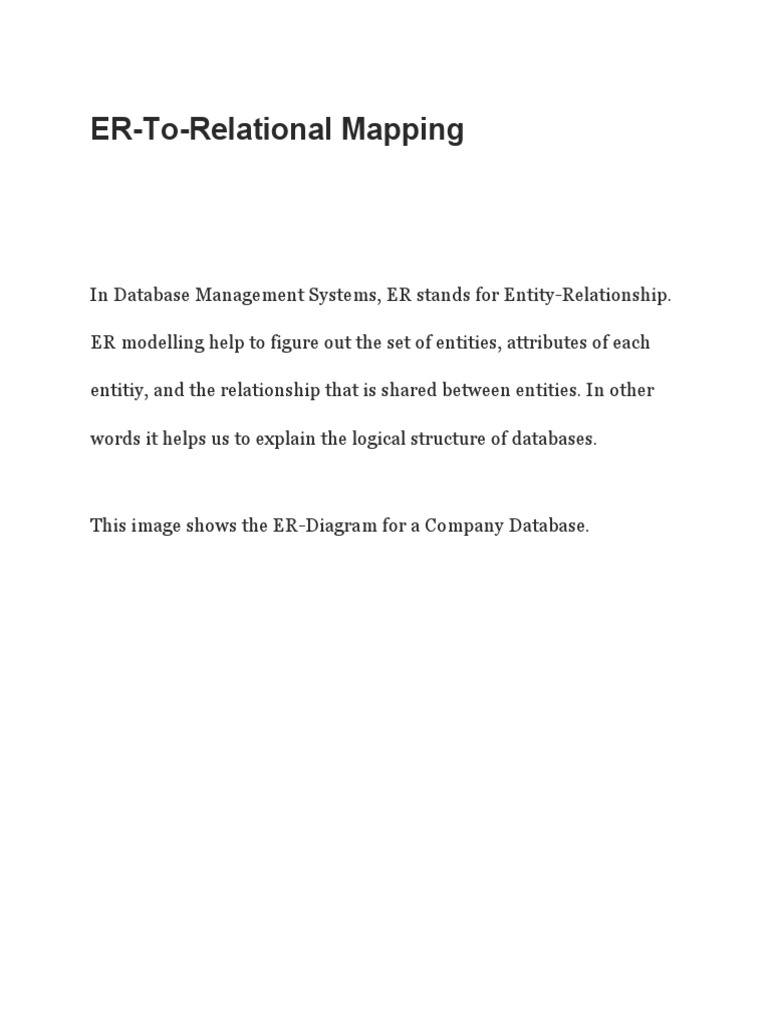 ERD To Relational Model | Download Free PDF | Computing | Computer Data