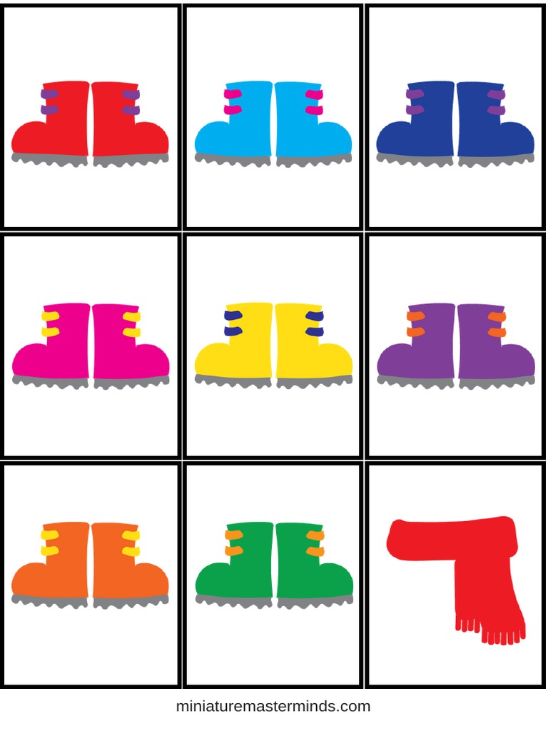 Winter Color Matching Card Game | PDF