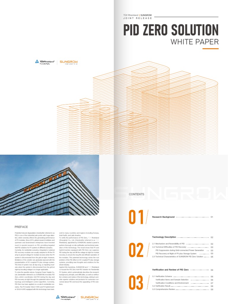 Sungrow PID Zero Solution Whitepaper | PDF