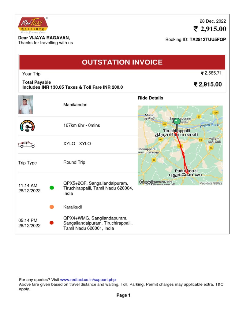 TA2812TUU5FQP | PDF | Fare | Invoice