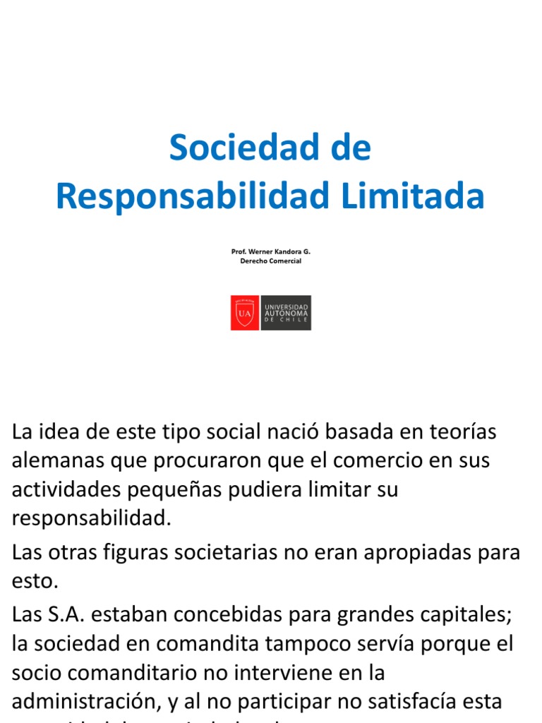 Sociedad de Responsabilidad Limitada | PDF | Sociedad de responsabilidad limitada | Sociedad General