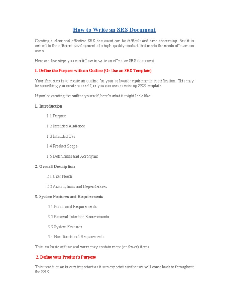 How To Write SRS | PDF | Interface (Computing) | Software Engineering