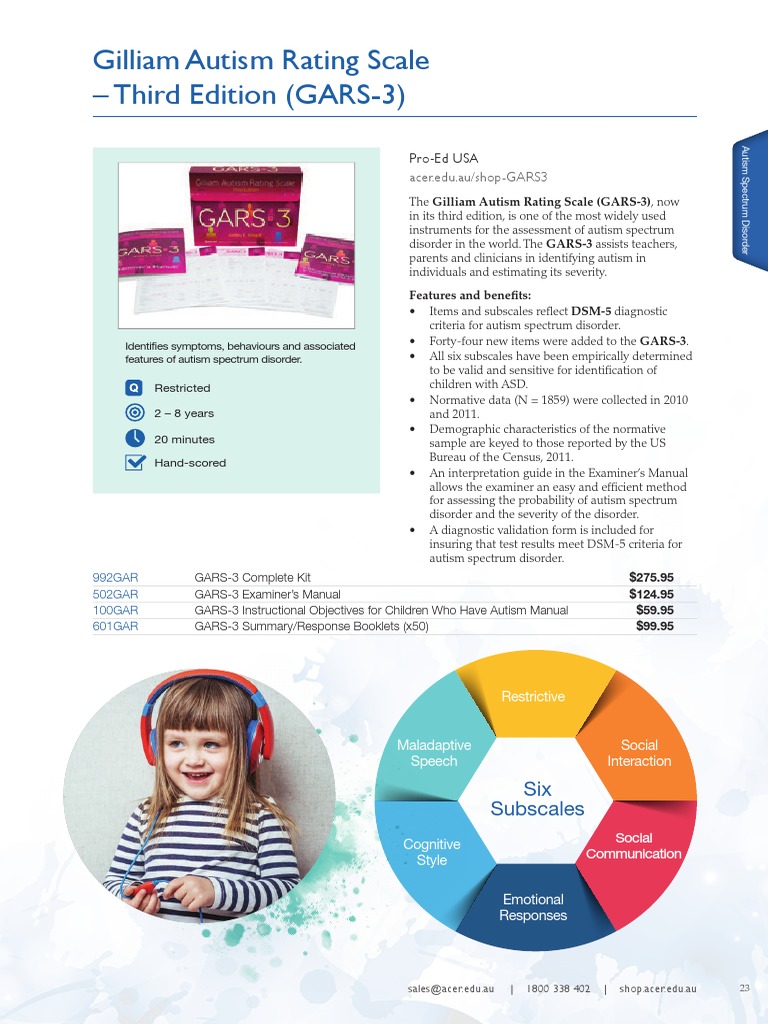 GARS-3: Autism Assessment Tool | PDF | Autism Spectrum | Mental Disorder