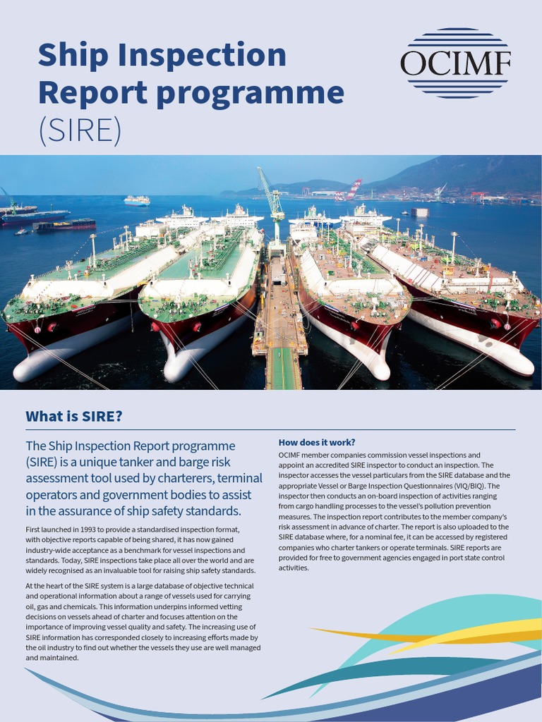SIRE Ship Inspection Overview | PDF | Oil Tanker | Audit
