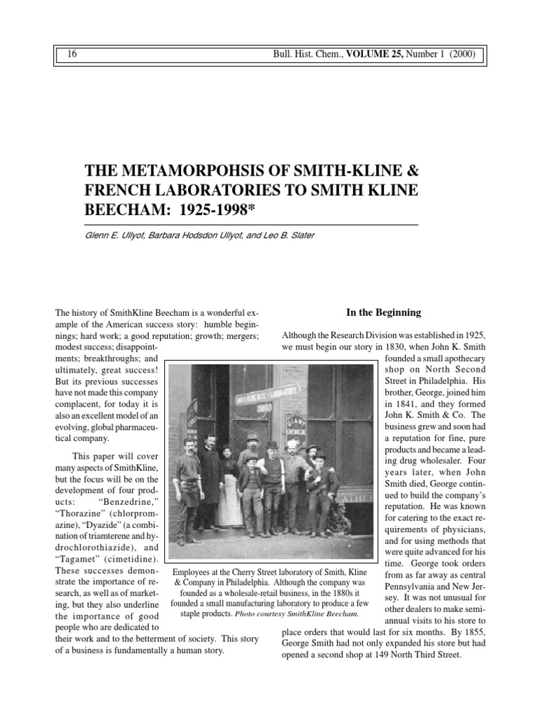 Evolution of SmithKline Beecham History | PDF