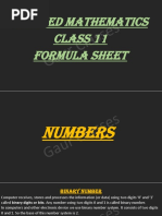 Quick Recap Applied Maths Formula Sheet Class 12 | PDF | Matrix ...
