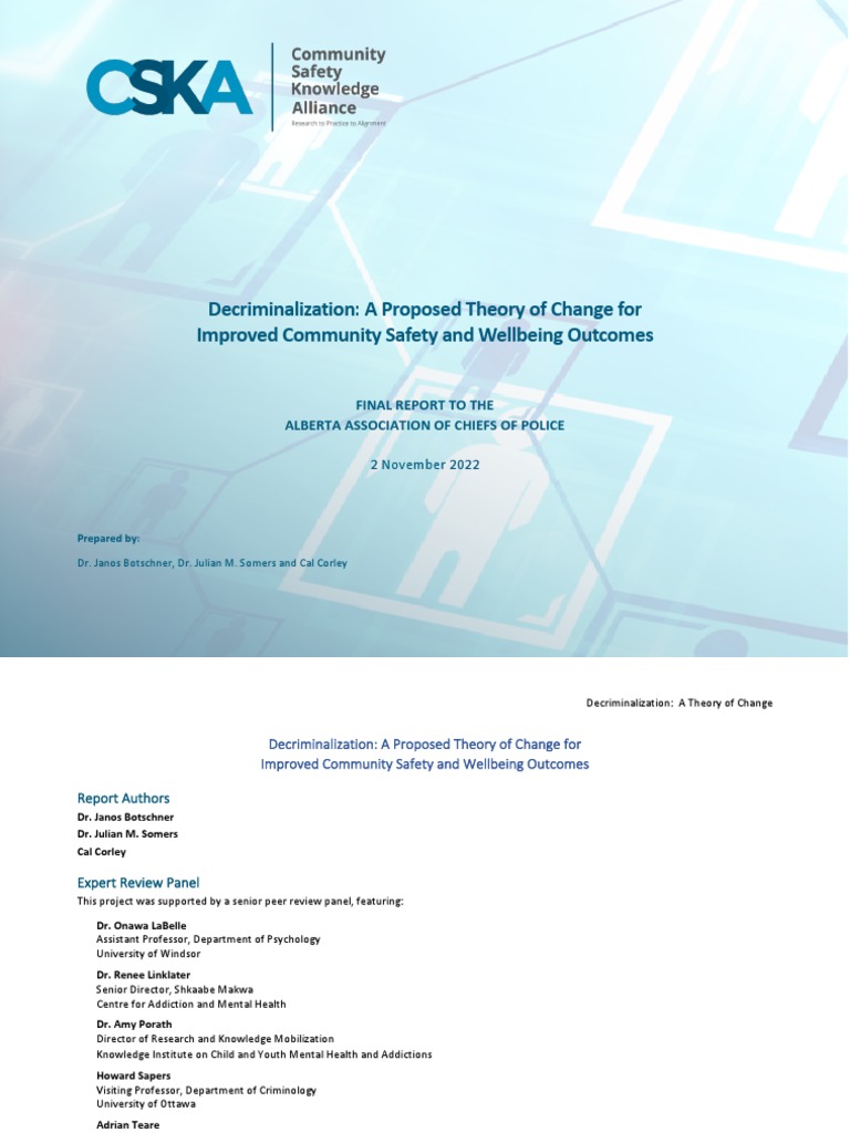 Decriminalization Framework for Safety | PDF | Substance Abuse | Social ...