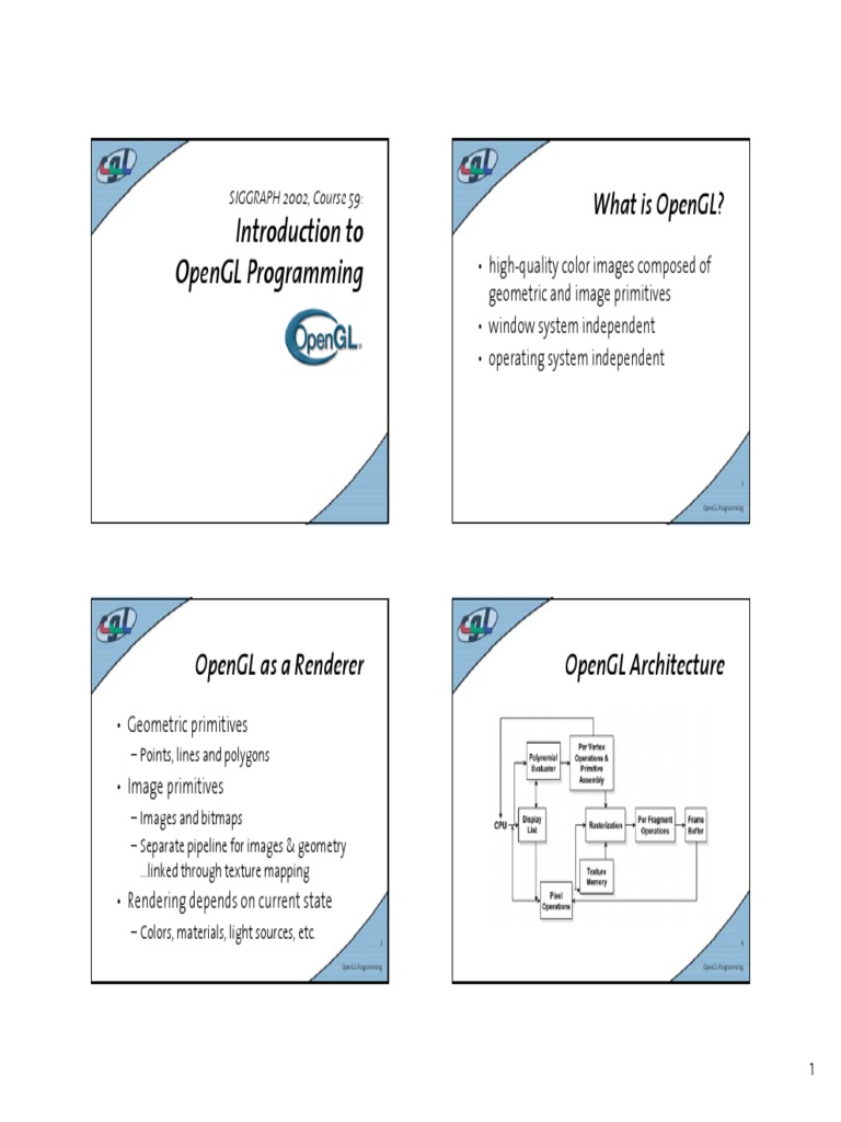 Open Glintroduction Pdf Callback Computer Programming Rendering Computer Graphics