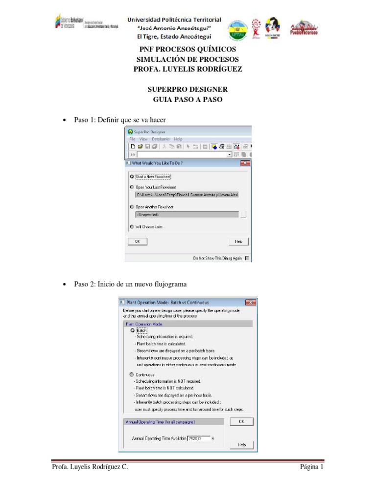 Guía Paso a Paso Superpro Designer | PDF