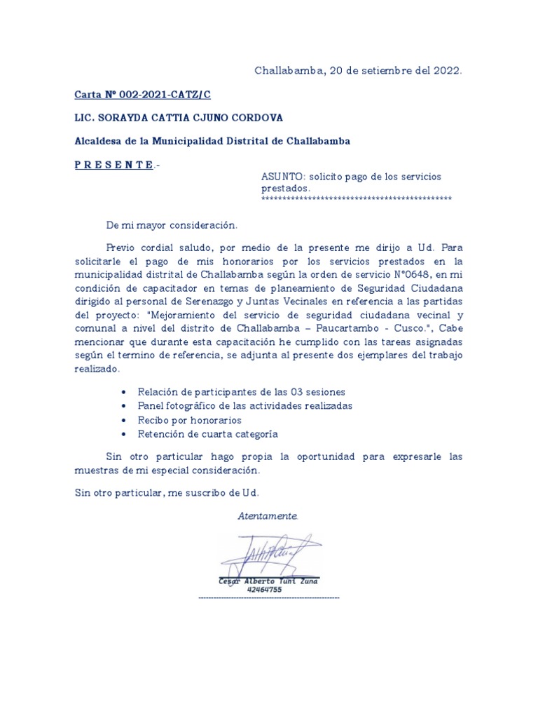 Modelo de Carta | PDF