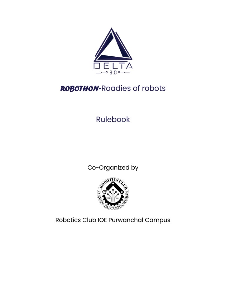 ROBOTHON Rulebook 3 | PDF | Robot | Robotics