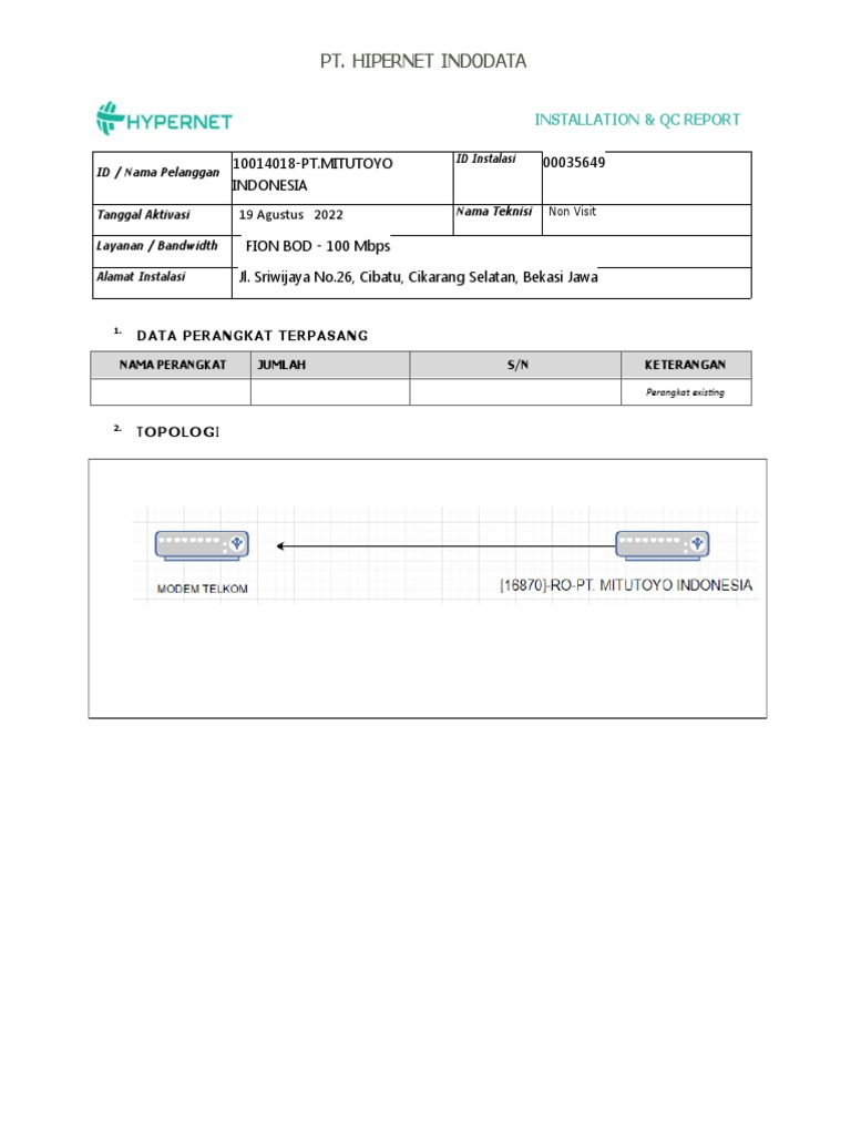 Laporan Bod - PT - Mitutoyo Indonesia-100mb | PDF
