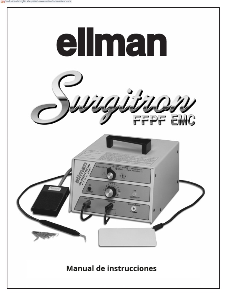 ELLMAN EMC SM - Es | PDF | Olas | Hemostasia