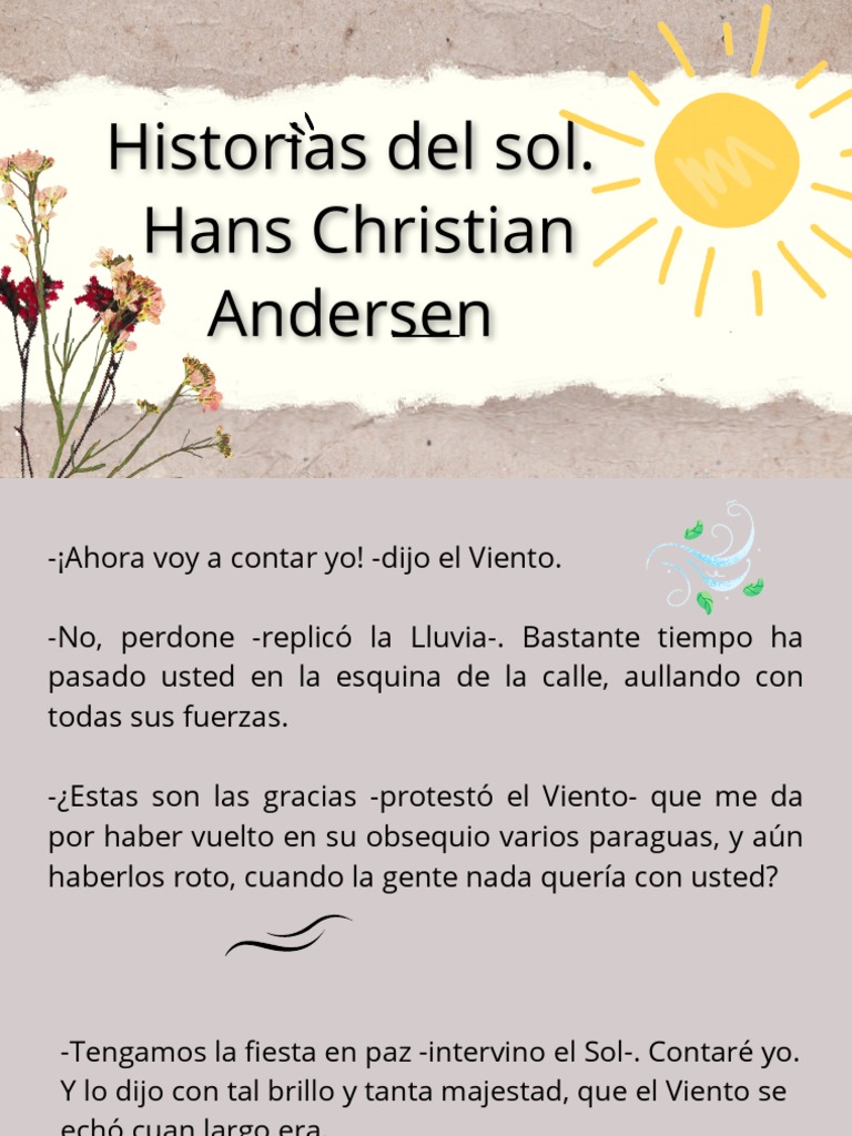 Cuento del Sol y el Cisne Dorado | PDF | Hans Christian Andersen ...