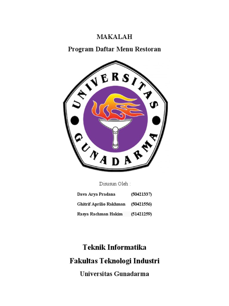 Program Hitung Pesanan Restoran | PDF | Komputer | Teknologi & Rekayasa