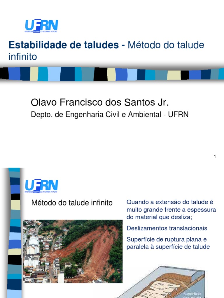 Estabilidade de Taludes: Método Infinito | PDF | Engenharia Mecânica ...