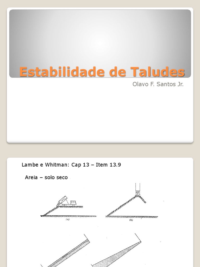 Estabilidade de Taludes - Clculo Do Fator de Segurana - Talude Infinito | PDF