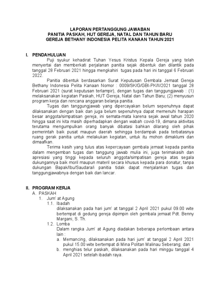 Laporan Pertanggung Jawaban - Docx2 | PDF