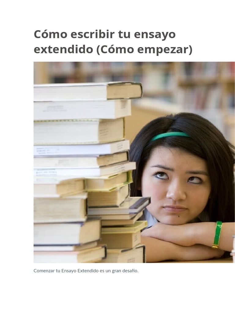 Cómo Escribir Tu Ensayo Extendido | PDF | Información | Investigación cuantitativa