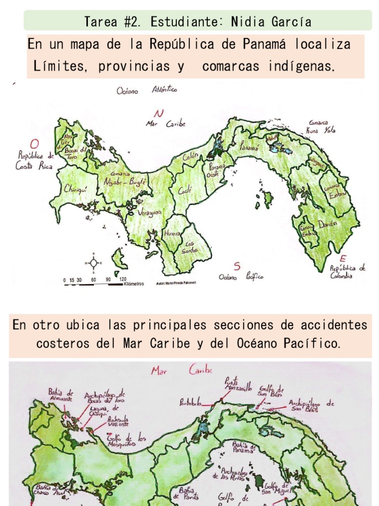 Mapa de Panamá: límites, provincias y comarcas | PDF