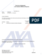 Solicitud de Carta Suma Remanente AXA | PDF
