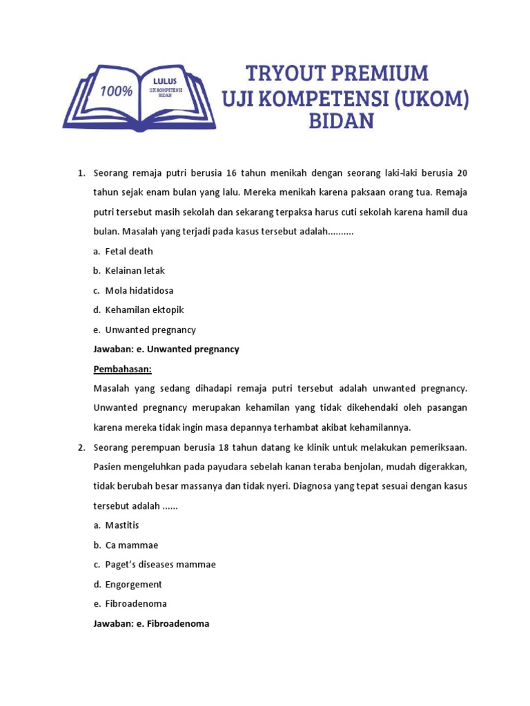 Soal Dan Pembahasan Ukom | PDF